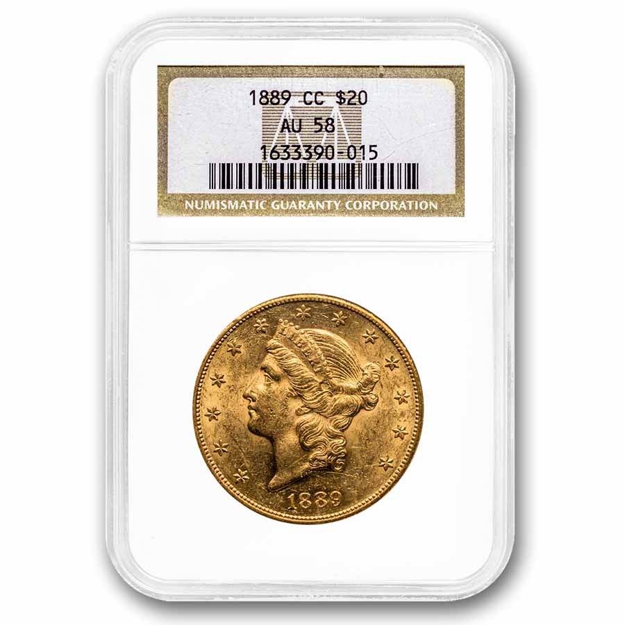 Buy 1889-CC $20 Liberty Gold Double Eagle AU-58 NGC | APMEX