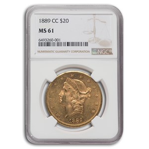 Buy 1889-CC $20 Liberty Gold Double Eagle MS-61 NGC | APMEX