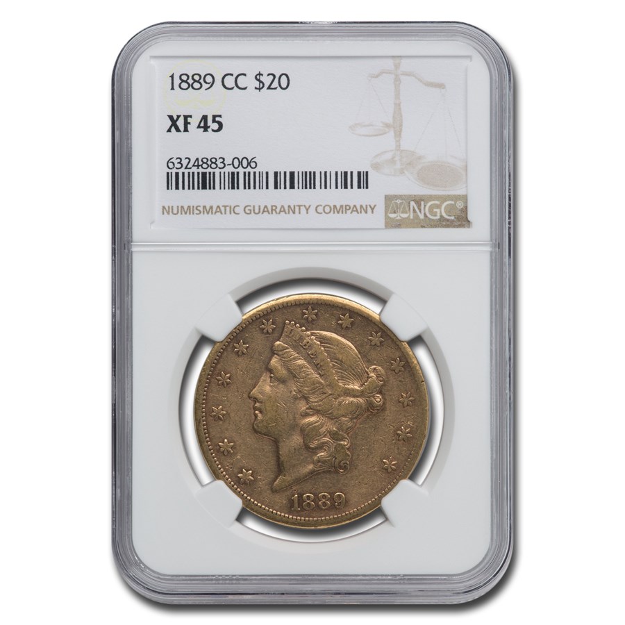 Buy 1889-CC $20 Liberty Gold Double Eagle XF-45 NGC | APMEX