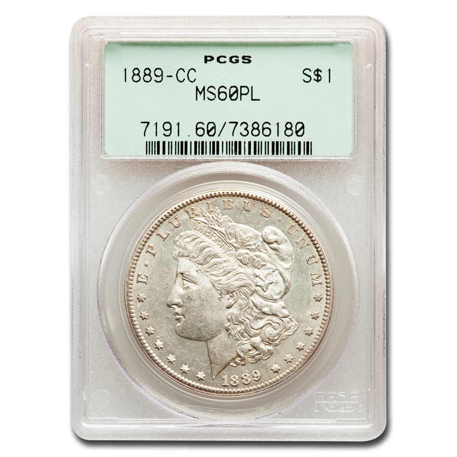Buy 1889-CC Morgan Dollar PL MS-60 PCGS | APMEX