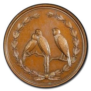 1889 Germany Canary Medal MS-64 PCGS