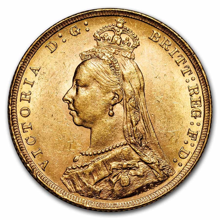 Buy 1889 Great Britain Gold Sovereign Victoria Veil BU | APMEX