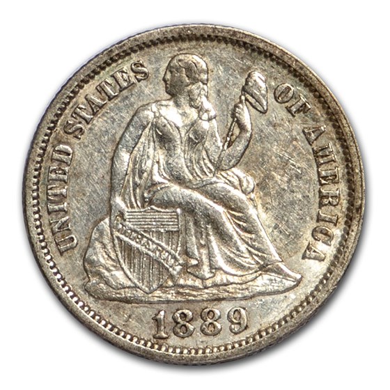 Buy 1889 Liberty Seated Dime AU | APMEX