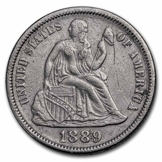 Buy 1889 Liberty Seated Dime XF Details (Cleaned) | APMEX