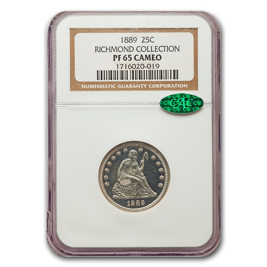 Buy 1889 Liberty Seated Quarter PF-65 Cameo NGC CAC | APMEX