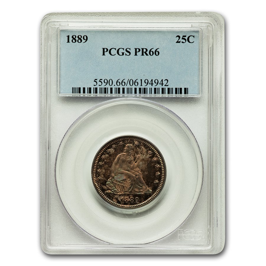 Buy 1889 Liberty Seated Quarter PR-66 PCGS | APMEX