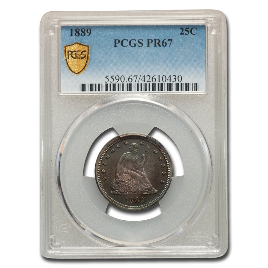 Buy 1889 Liberty Seated Quarter PR-67 PCGS | APMEX