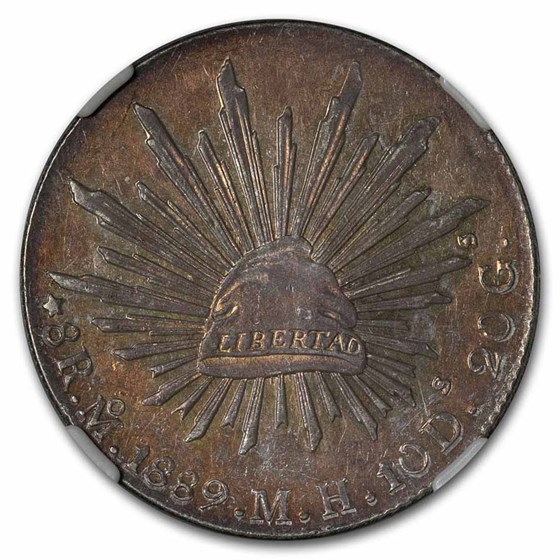 Buy 1889-Mo MH Mexico Silver 8 Reales MS-61 NGC | APMEX