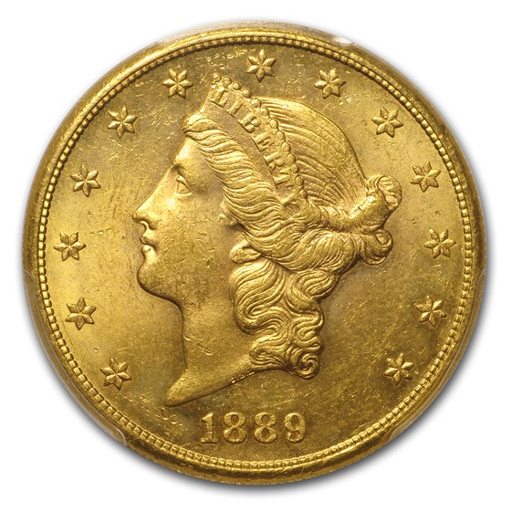 Buy 1889-S $20 Liberty Gold Double Eagle BU PCGS (Prospector Label) | APMEX