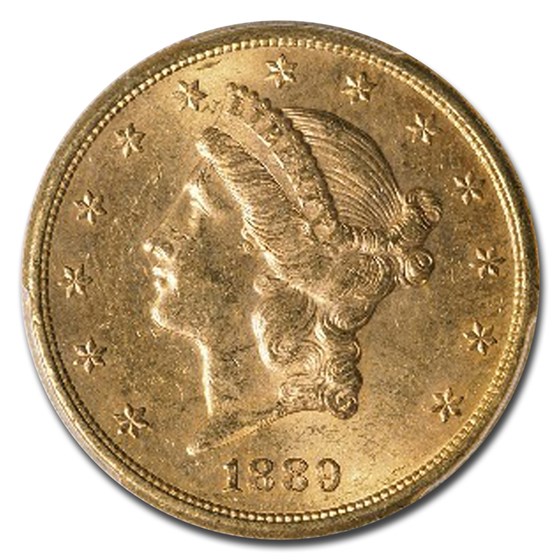 1889-S $20 Liberty Gold Double Eagle MS-63+ PCGS