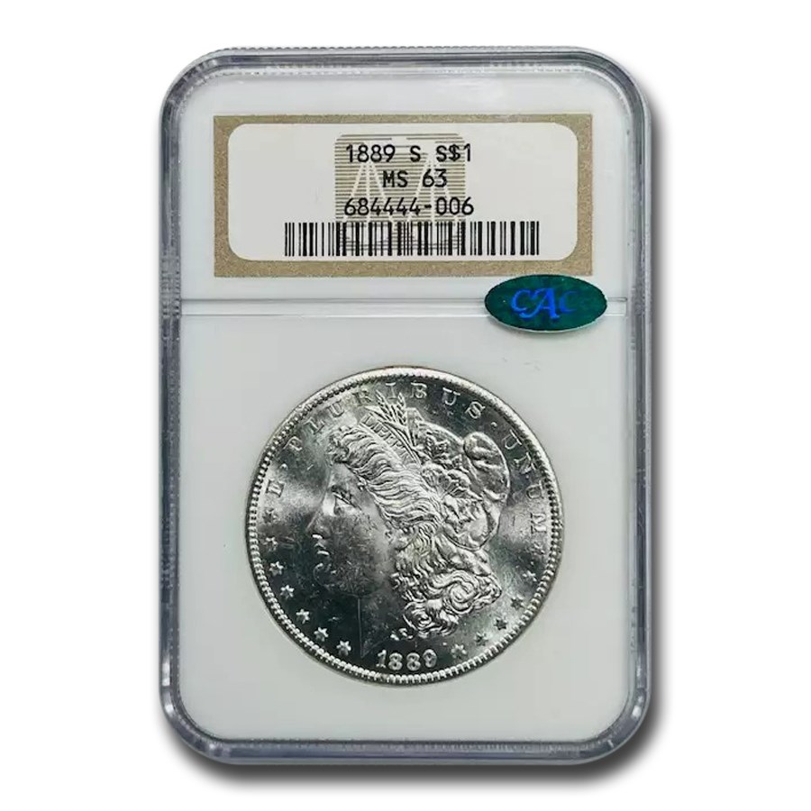 Buy 1889-S Morgan Dollar MS-63 NGC CAC | APMEX