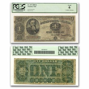 Buy 1890 $1 Treasury Note Stanton - G-6 PCGS | APMEX