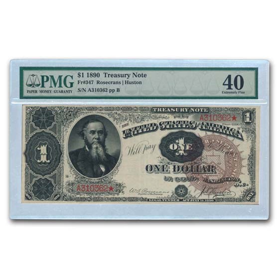 Buy 1890 $1.00 Treasury Note Stanton XF-40 PMG | APMEX