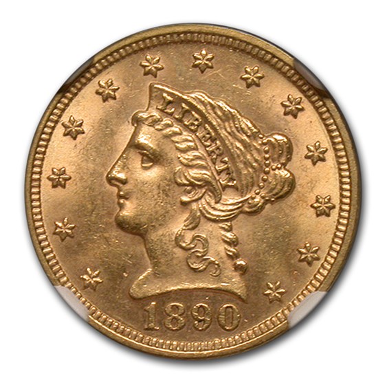 Buy 1890 $2.50 Liberty Gold Quarter Eagle MS-61 NGC | APMEX