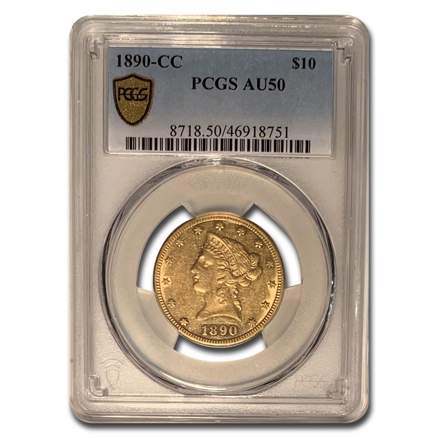 Buy 1890-CC $10 Liberty Gold Eagle AU-50 PCGS | APMEX