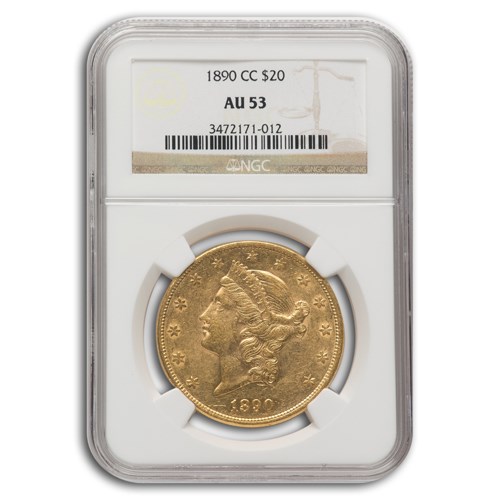Buy 1890-CC $20 Liberty Gold Double Eagle AU-53 NGC | APMEX