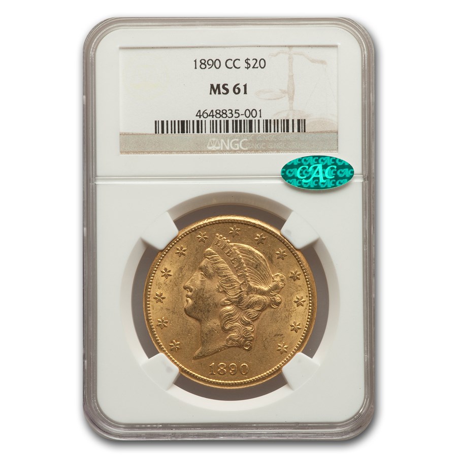 Buy 1890-CC $20 Liberty Gold Double Eagle MS-61 NGC CAC | APMEX