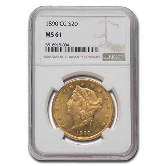 Buy 1890-CC $20 Liberty Gold Double Eagle MS-61 NGC | APMEX
