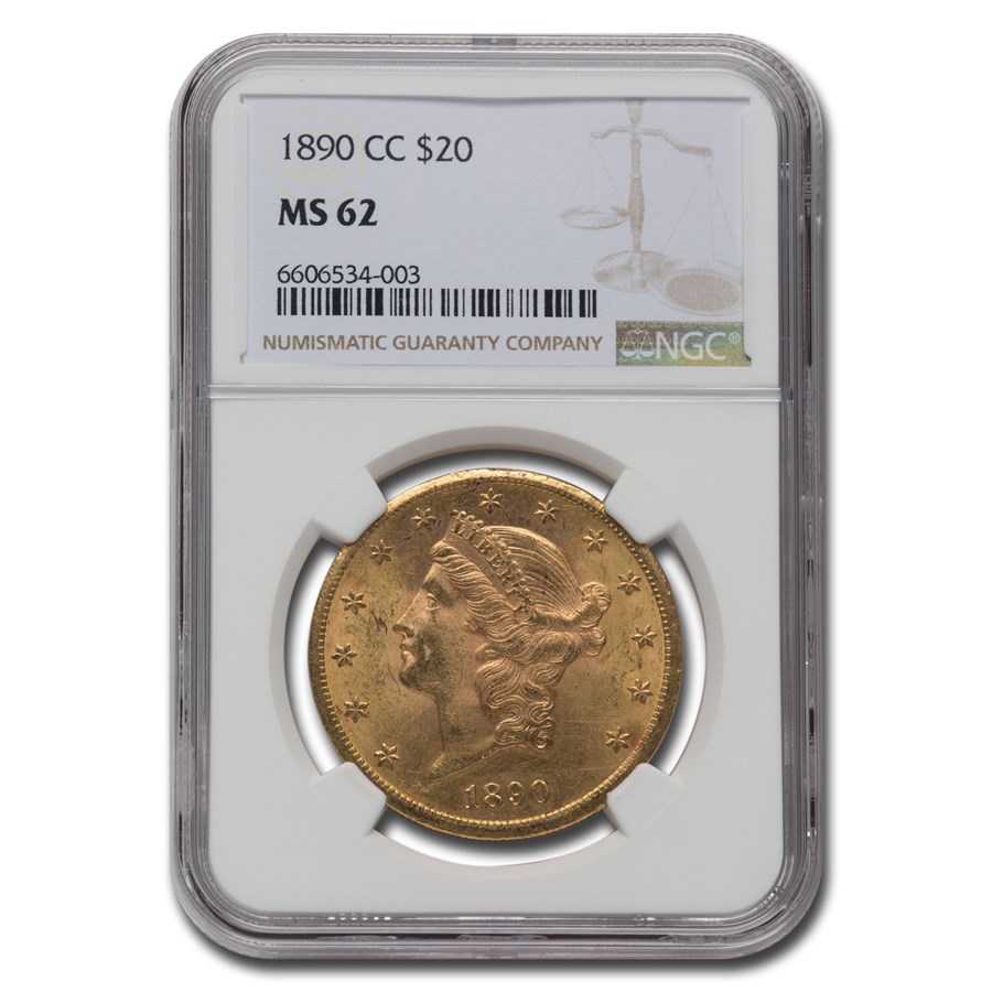 Buy 1890-CC $20 Liberty Gold Double Eagle MS-62 NGC | APMEX
