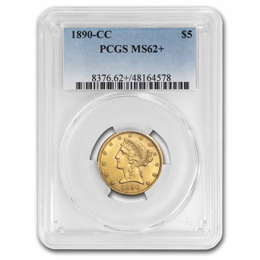 Buy 1890-CC Liberty Gold Half Eagle MS-62+ | APMEX