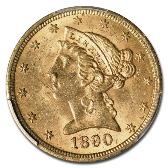 Buy 1890-CC $5 Liberty Gold Half Eagle MS-63 PCGS | APMEX