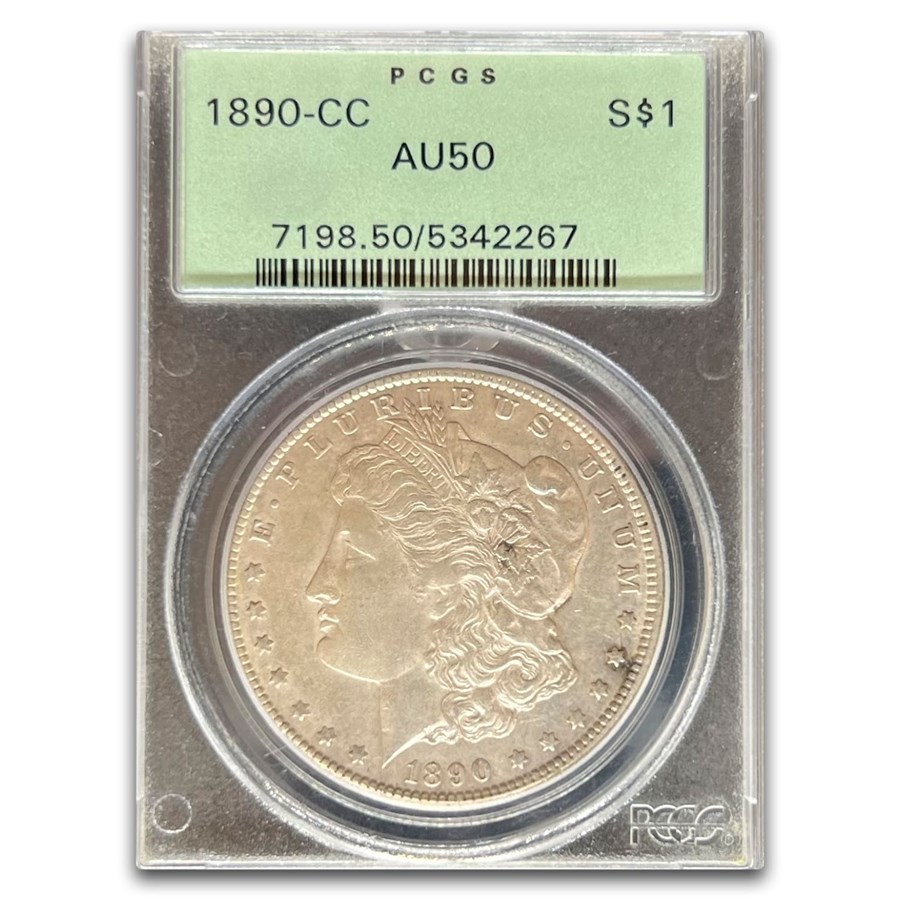 Buy 1890-CC Morgan Dollar AU-50 PCGS | APMEX