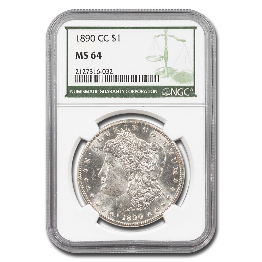 Buy 1890-CC Morgan Dollar MS-64 NGC Green Label | APMEX