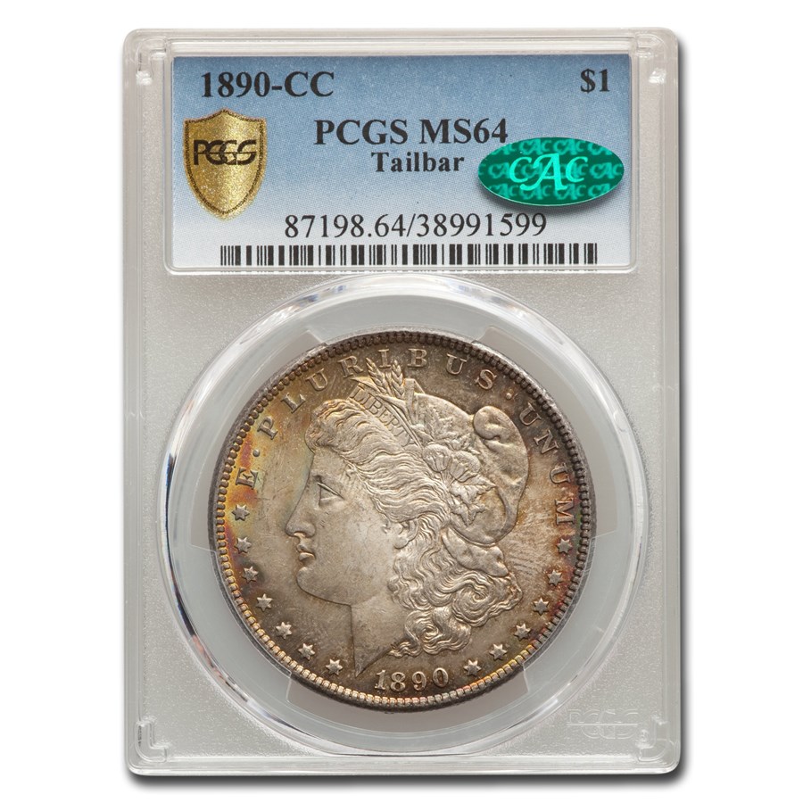 Buy 1890-CC Morgan Dollar MS-64 PCGS CAC (Tailbar) | APMEX