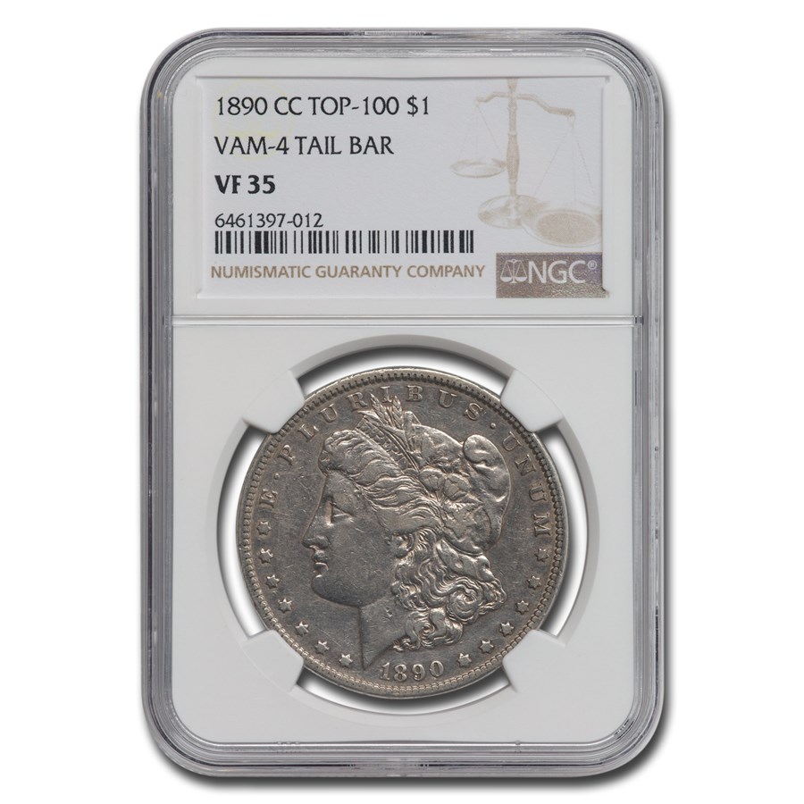 Buy 1890-CC Morgan Dollar VF-35 NGC (VAM-4 Tail Bar, Top-100) | APMEX