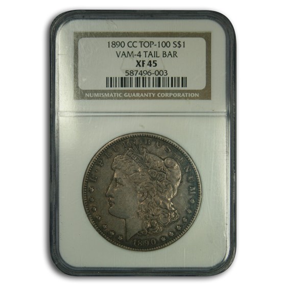 Buy 1890-CC Morgan Dollar XF-45 NGC (VAM-4 Tail Bar, Top-100) | APMEX
