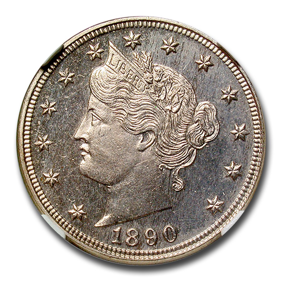 1890 Liberty Head V Nickel PF-64 NGC