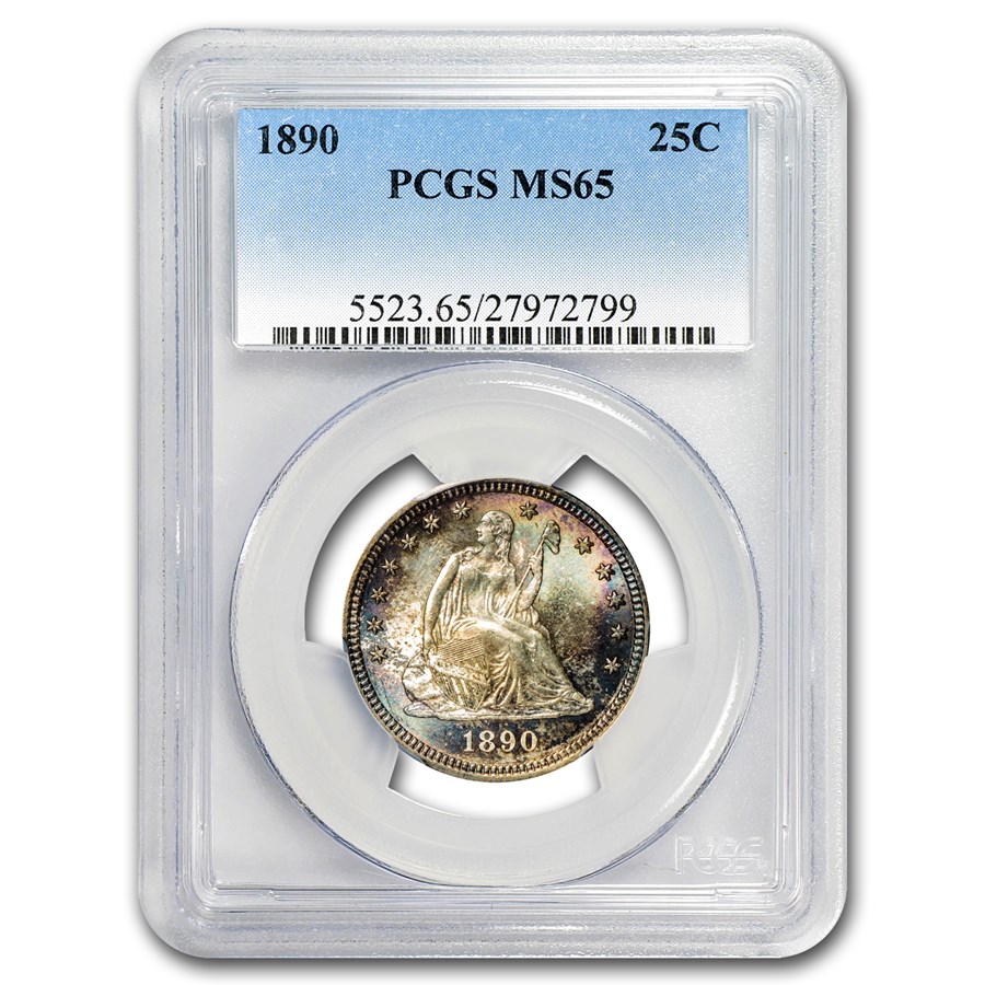 Buy 1890 Liberty Seated Quarter MS-65 PCGS | APMEX