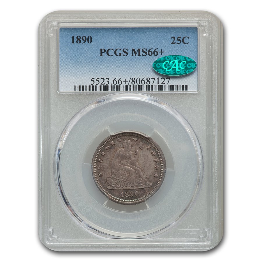 Buy 1890 Liberty Seated Quarter MS-66+ PCGS CAC | APMEX