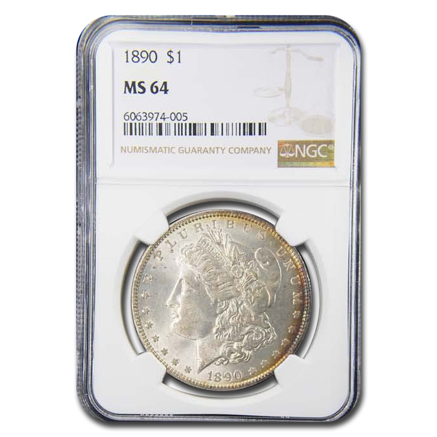 Buy 1890 Morgan Dollar MS-64 NGC (Toned) | APMEX