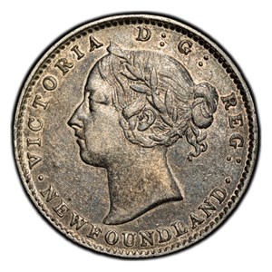 1890 Newfoundland Silver 10 Cents Victoria XF-40 PCGS