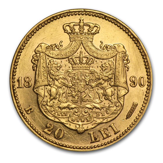 Buy 1890 Romania Gold 20 Lei AU (AGW .1867) | APMEX