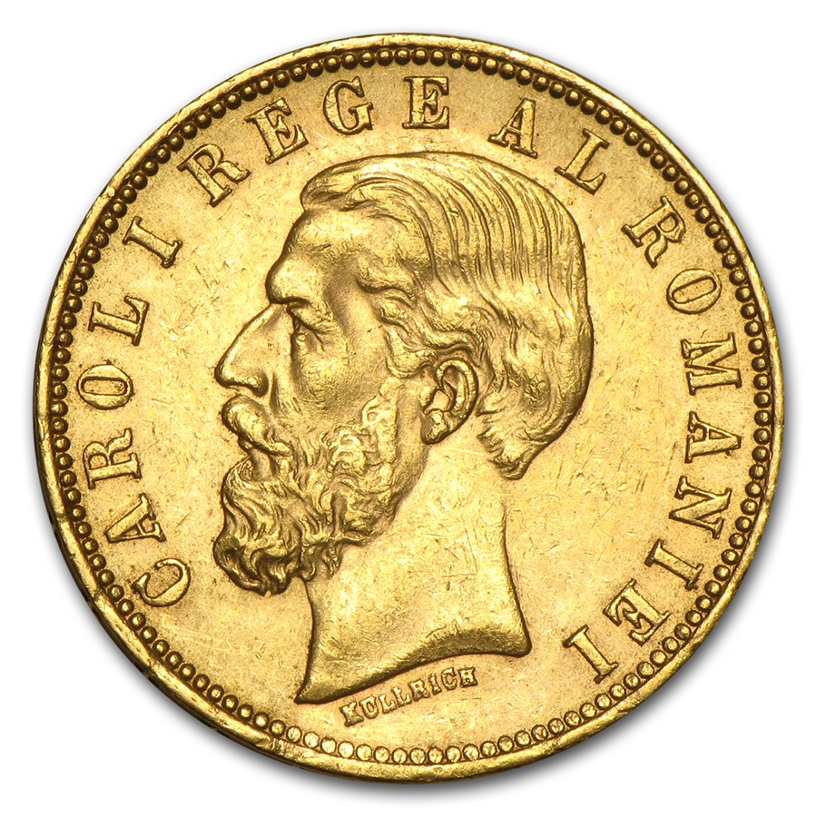 Buy 1890 Romania Gold 20 Lei Carol I Avg Circ | APMEX