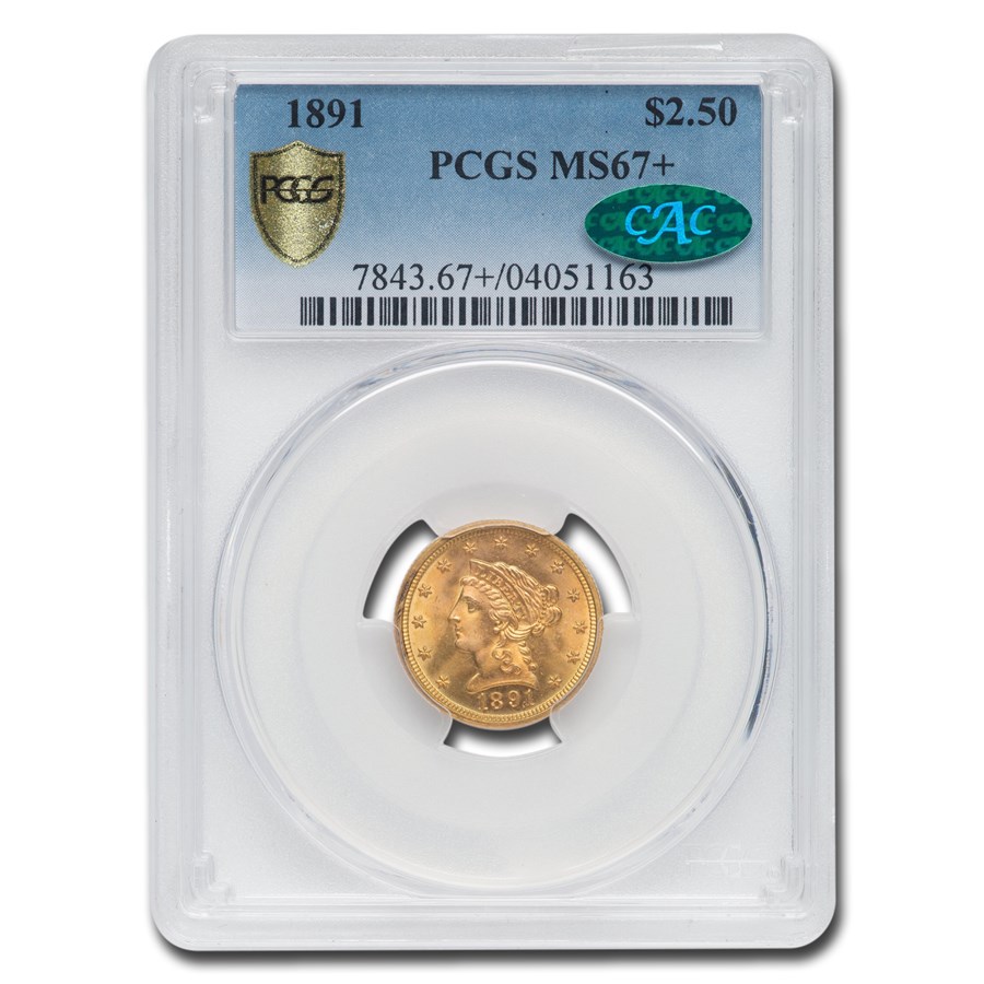 Buy 1891 $2.50 Liberty Gold Quarter Eagle MS-67+ PCGS CAC | APMEX