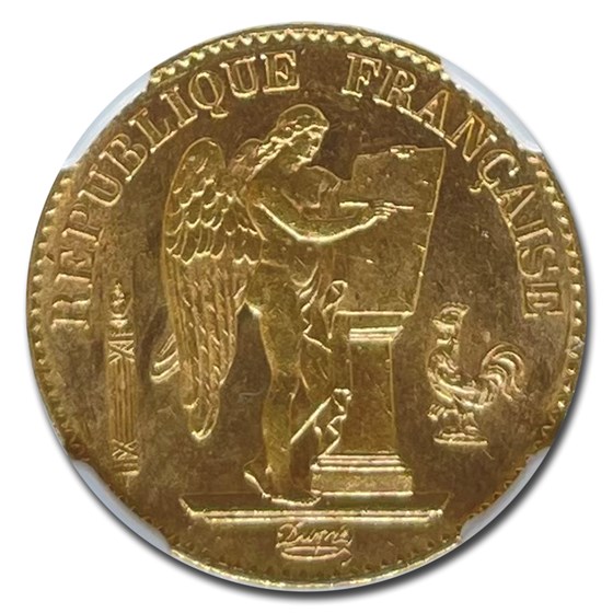 Buy 1891-A France Gold 20 Franc Angel MS-63 NGC | APMEX