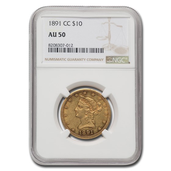 Buy 1891-CC $10 Liberty Gold Eagle AU-50 NGC | APMEX