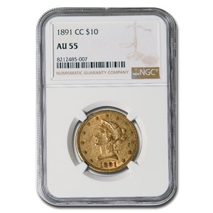 Buy 1891-CC $10 Liberty Gold Eagle AU-55 NGC | APMEX