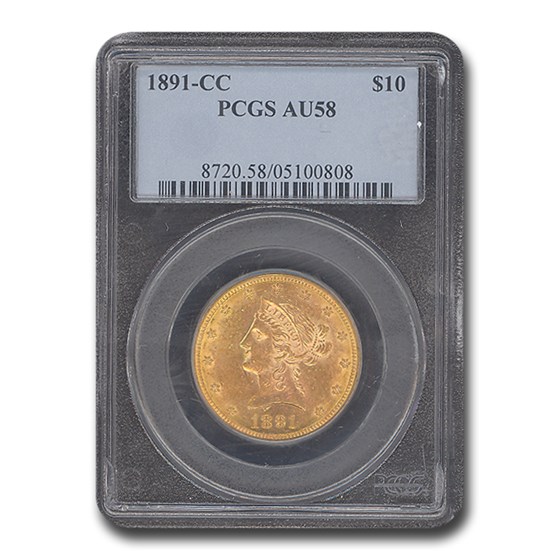 Buy 1891-CC $10 Liberty Gold Eagle AU-58 PCGS | APMEX
