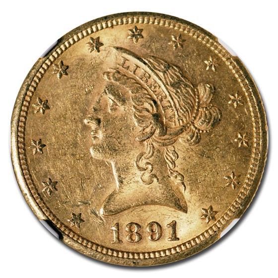 Buy 1891-CC $10 Liberty Gold Eagle MS-61 NGC | APMEX