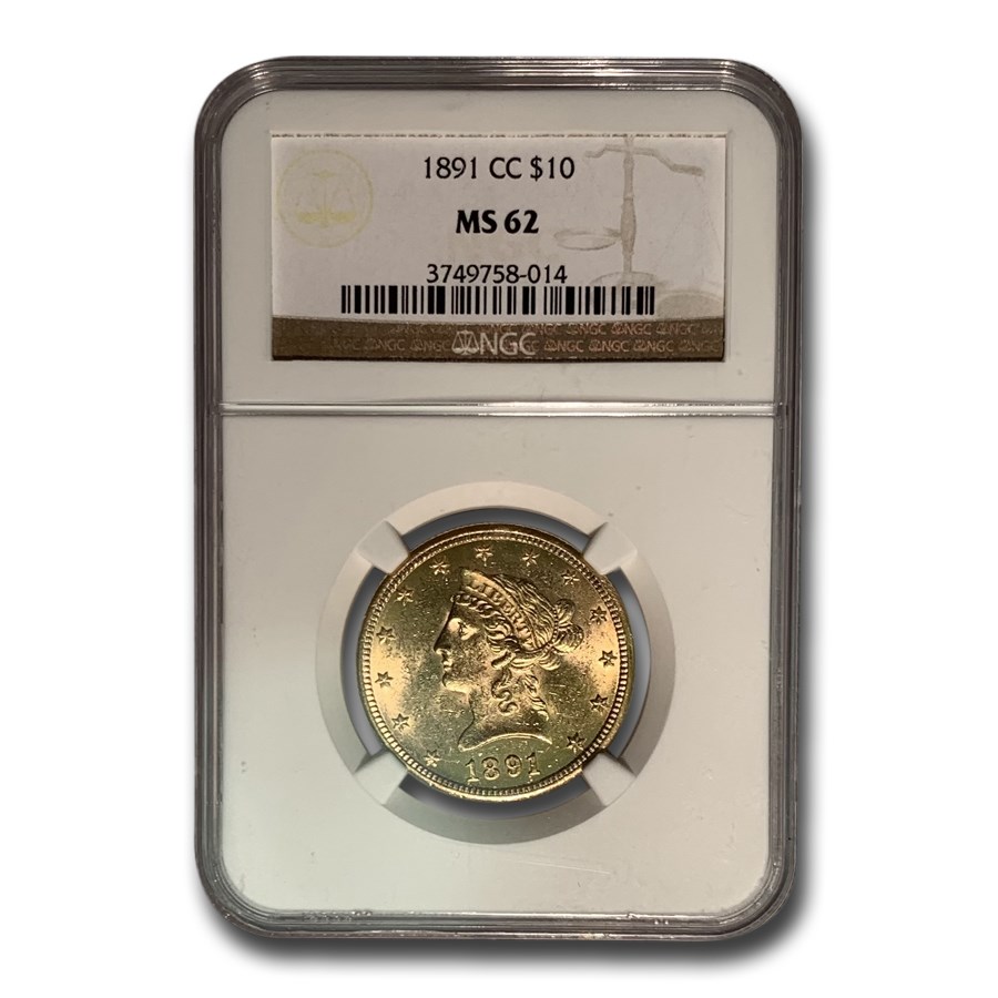 Buy 1891-CC $10 Liberty Gold Eagle MS-62 NGC | APMEX