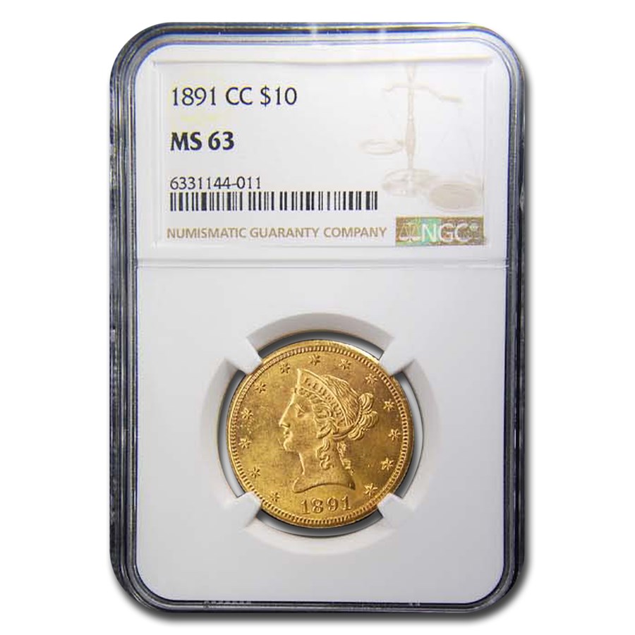 Buy 1891-CC $10 Liberty Gold Eagle MS-63 NGC | APMEX