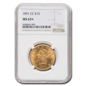 1891-CC $10 Liberty Gold Eagle MS-63+ NGC