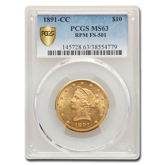 Buy 1891-CC $10 Liberty Gold Eagle MS-63 PCGS (RPM FS-501) | APMEX