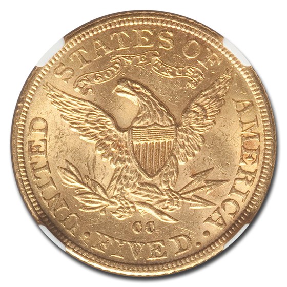 Buy 1891-CC $5 Liberty Gold Half Eagle MS-63 NGC | APMEX