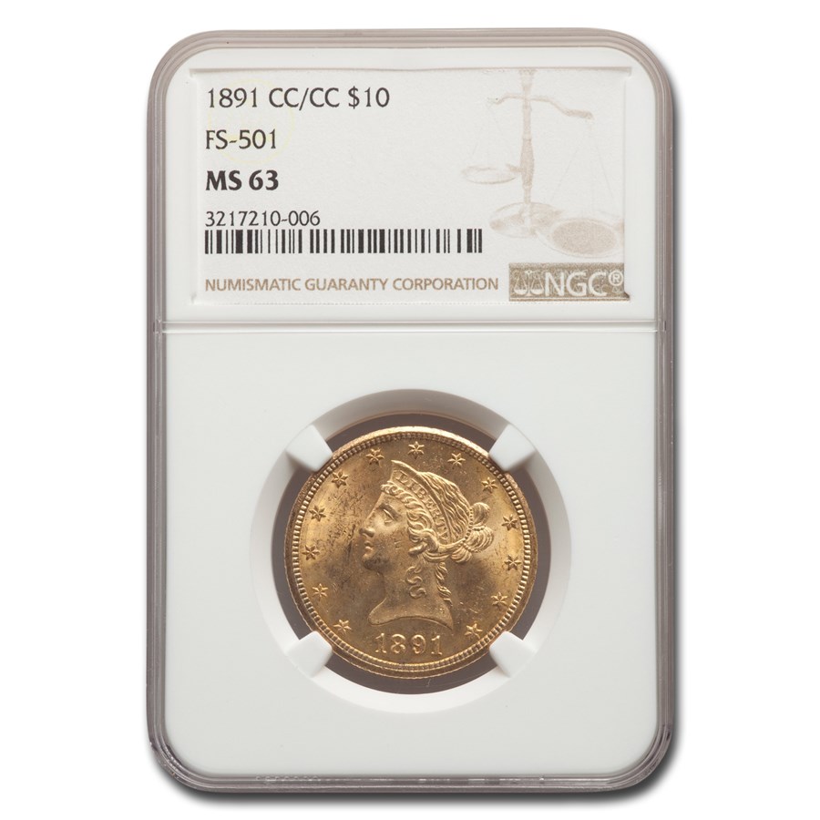 Buy 1891-CC/CC $10 Liberty Gold Eagle MS-63 NGC (FS-501) | APMEX