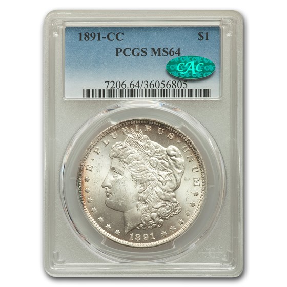 Buy 1891-CC Morgan Dollar MS-64 PCGS CAC | APMEX